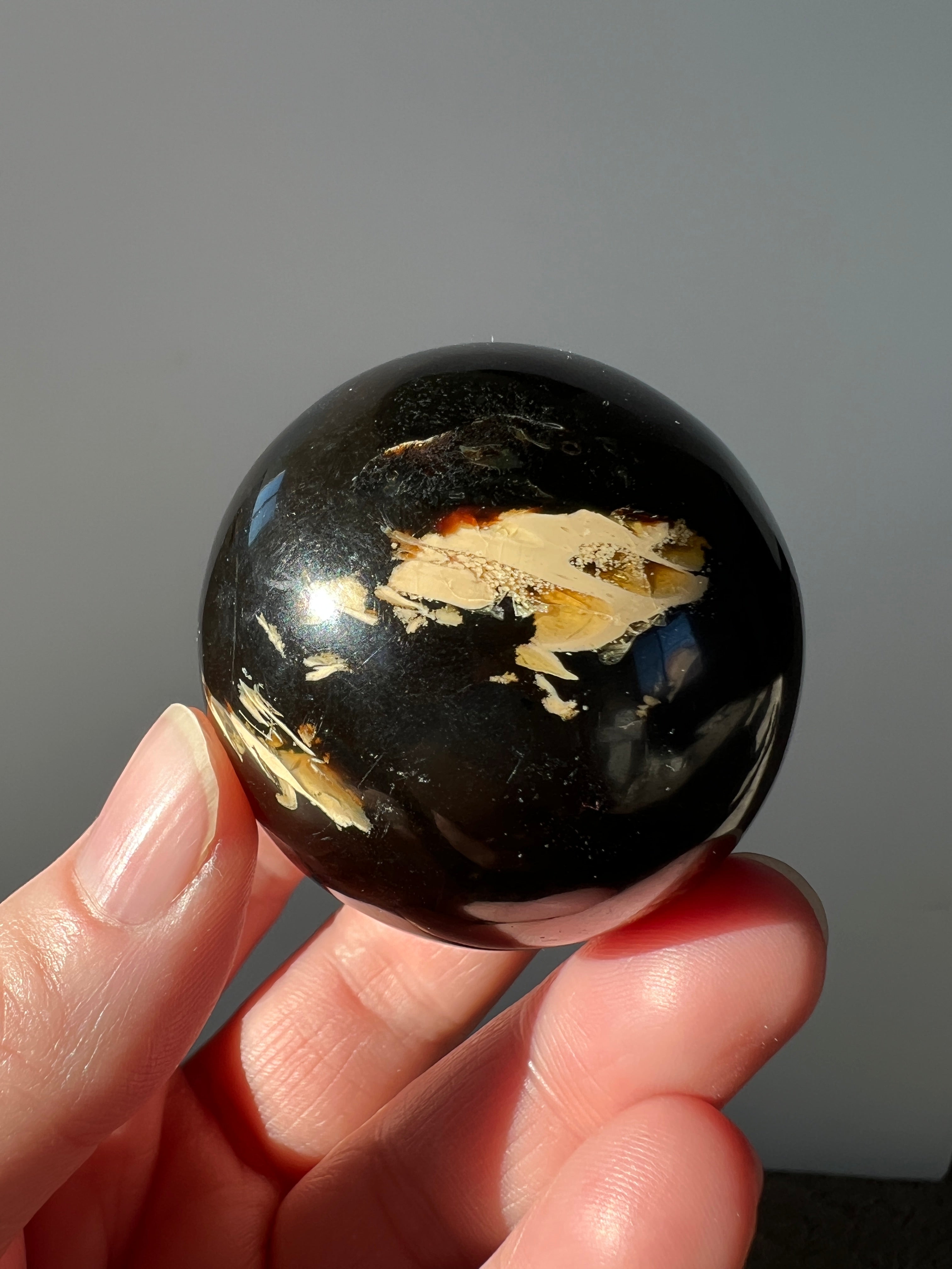 Indonesian Amber Sphere 5 – Crystals For Days